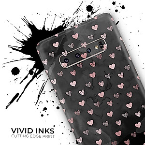 DesignSkinz Karamfila Marble & Rose Gold Hearts v11 Protective Vinyl Decal Wrap Skin Cover Compatible with The Samsung Galaxy S20 (Screen Trim & Back Glass Skin)