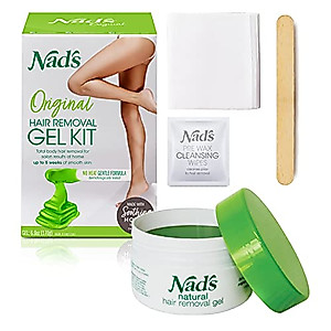 Nad's Wax Kit Gel, Wax Hair Removal For Women, Body+Face Wax, 6 Ounce