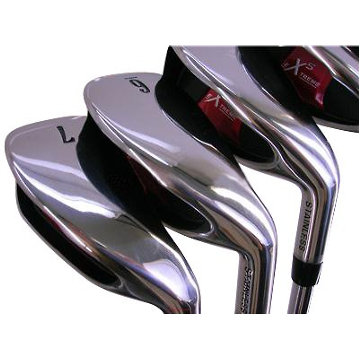 Extreme X5 Wide Sole iBRID Iron Set Senior Men's Complete 8-Piece Iron Set (4-SW) Right Handed Senior Flex A Flex Club with Premium Men's Arthritic Grip