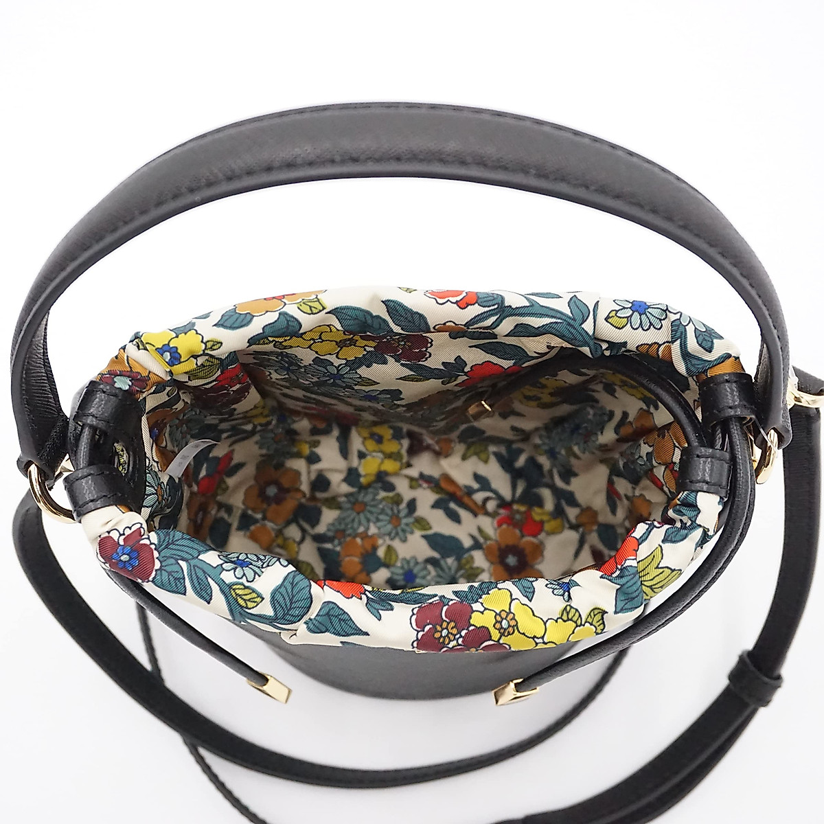 Tory Burch 86077 Black With Gold-Toned Hardware Women's Emerson Mini Bucket Bag