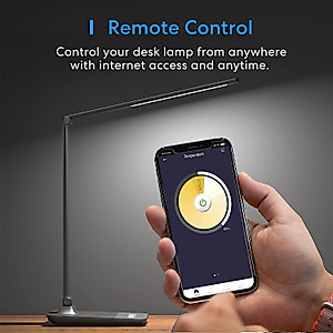 meross Smart Led Desk Lamp, Metal WiFi Lamps Support Apple HomeKit, Alexa and Google Home, Dimmable 2800K-6000K, Timer Schedule, Remote Control, 54 Eye-Caring LEDs Foldable Light for Home Office, 10W