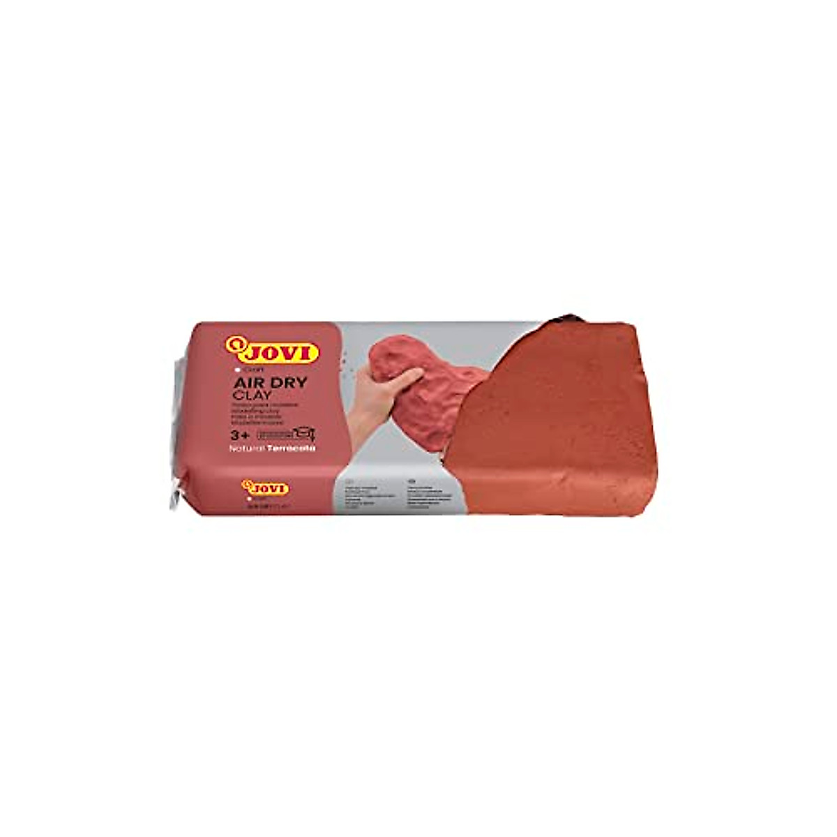 Jovi Air-Dry Modeling Clay; 8.8 oz. Terracotta, Non-staining, Perfect for Arts and Crafts Projects