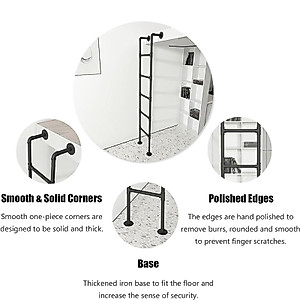 Metal Loft Bed Ladder Wall Mounted - 3.3ft-8ft Fire Escape Ladder for Emergency Home Safety - Space-Saving Climb Ladders - Attic Stairs Basement Egress Ladders