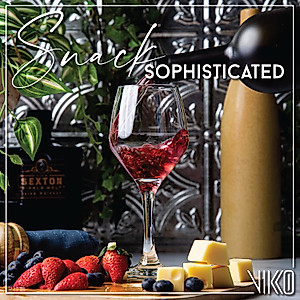 Vikko Wine Glasses, Set of 6 Stemmed Wine Glasses for Red and White Wine, 11.25 Oz Capacity, Thick and Durable Wine Glasses, Small Wine Glasses with Stem, Red Wine Glasses