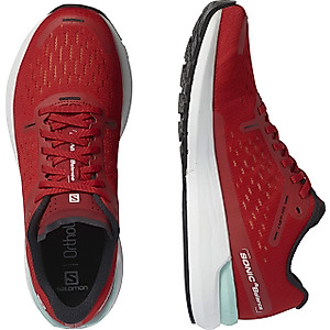 Salomon Sonic 4 Balance Running Shoes for Men, Goji Berry/White/Black, 8.5