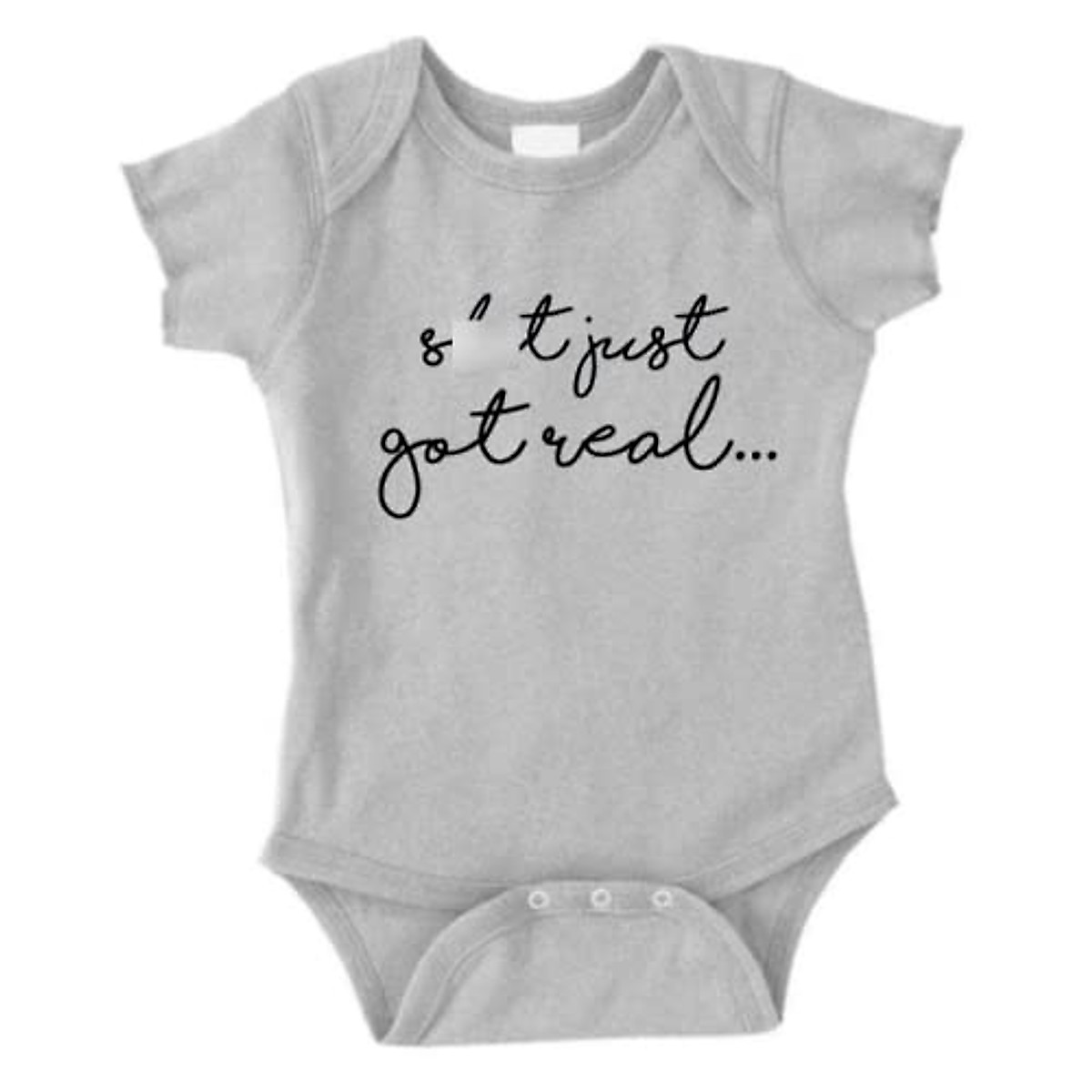 EVERYDAY HERO CLOTHING CO. Pregnancy Announcement Onesie Size 0-3 Months: It Just Got Real Baby Announcement for Family Onesie Romper Gray. Baby Boy or Girl