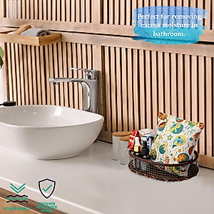 HOMLT Activated Bamboo Charcoal Air Purifying Bags (200g x4)- Natural Kids and Pet-Friendly Air Purifier, Deodorizer, Dehumidifier -Odor Eliminator, Moisture Absorber, Freshener for Home & Car (Ocean)