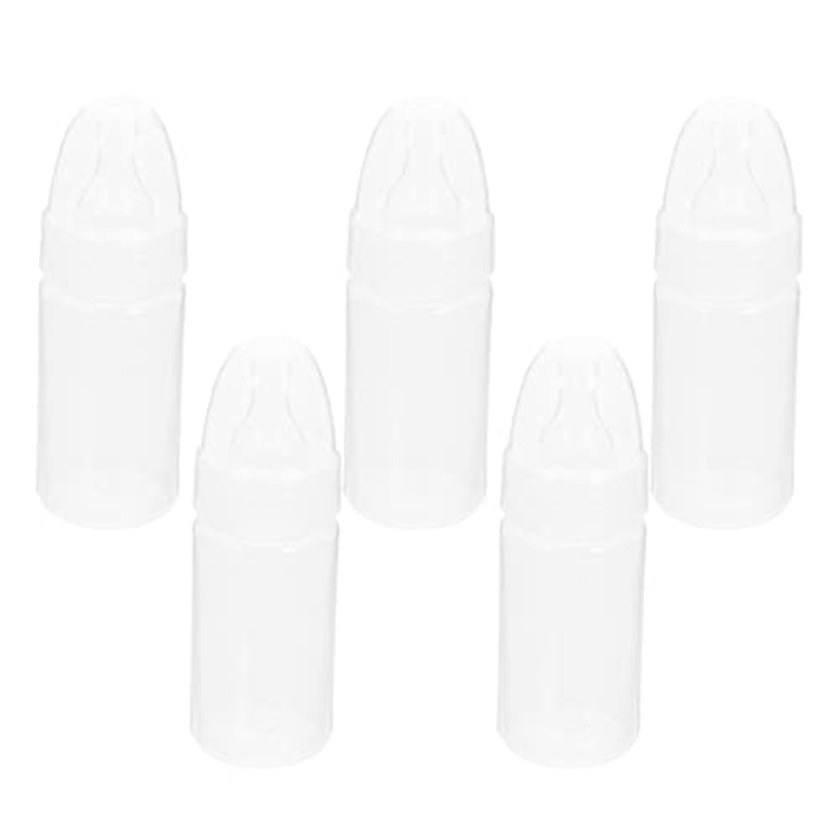 DOITOOL 15 Pcs Newborn Disposable Milk Bottles Babies Supple Milk Bottles Classic Clear Neck Bottles (White)