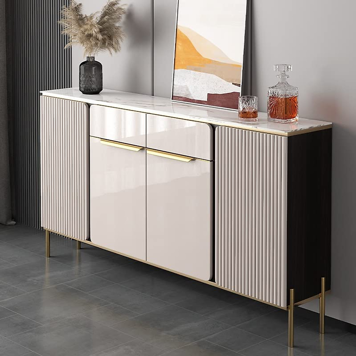 LDCHNH Long Multi Layer Shoe Rack Wood Dust Proof Entrance Shoe Cabinets White Shoe Cabinets Living Room Cabinets