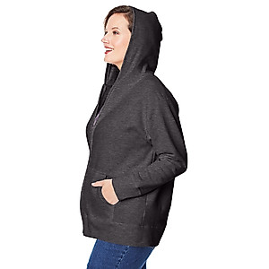 JUST MY SIZE womens Comfortsoft Ecosmart Fleece Full-zip Women's athletic hoodies, Slate Heather, 3X US
