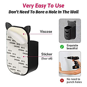 Bedycoon Pink Silicone Protective Soft Cases Covers with Wrist Strap and Remote Holder with Adhesive for RC280 TCL Roku TV Remote Control Cat Ear Shape Design Cute