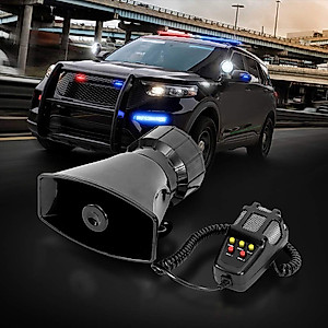 Car Siren Speaker 100W 12V 5 Tone Sound Mic PA System Emergency Sound Amplifier …