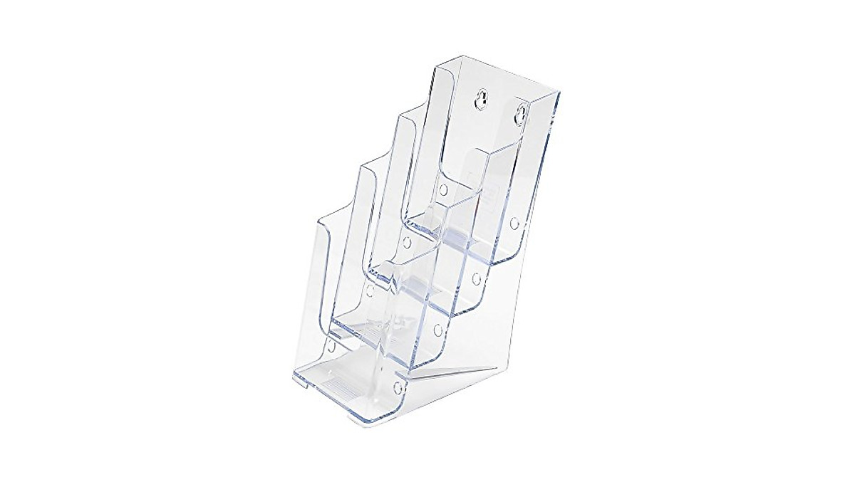SOURCEONE 4-Tier Trifold Brochure Holder - Sleek & Sturdy