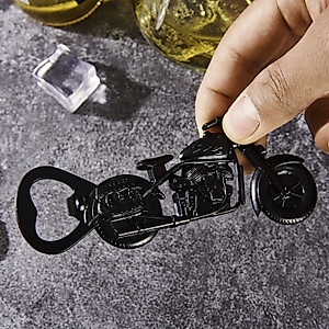 Motorcycle Wine Beer Bottle Opener for Bar Bartender Men and Women,Thanksgiving,Hallowmas,Christmas，Black