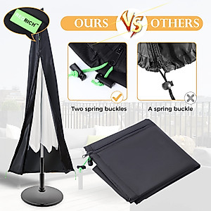 Patio Umbrella Cover - Waterproof Patio Parasol Covers with Zipper for 7ft to 11ft Outdoor Umbrellas