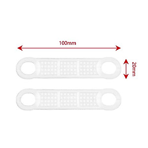 ZYAMY 100pcs Transparent Non-Slip Rubber Hanger Handles Hanger Strips for Wood Plastic Hangers Home Store Use