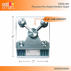 Eat Smart Digital Nutrition Food Scale with Professional Food and Nutrient Calculator
