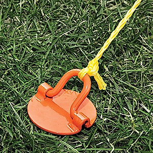 Liberty Outdoor ANCFR16-ORG-A Folding Ring Spiral Ground Anchor, Orange, 16-Inch
