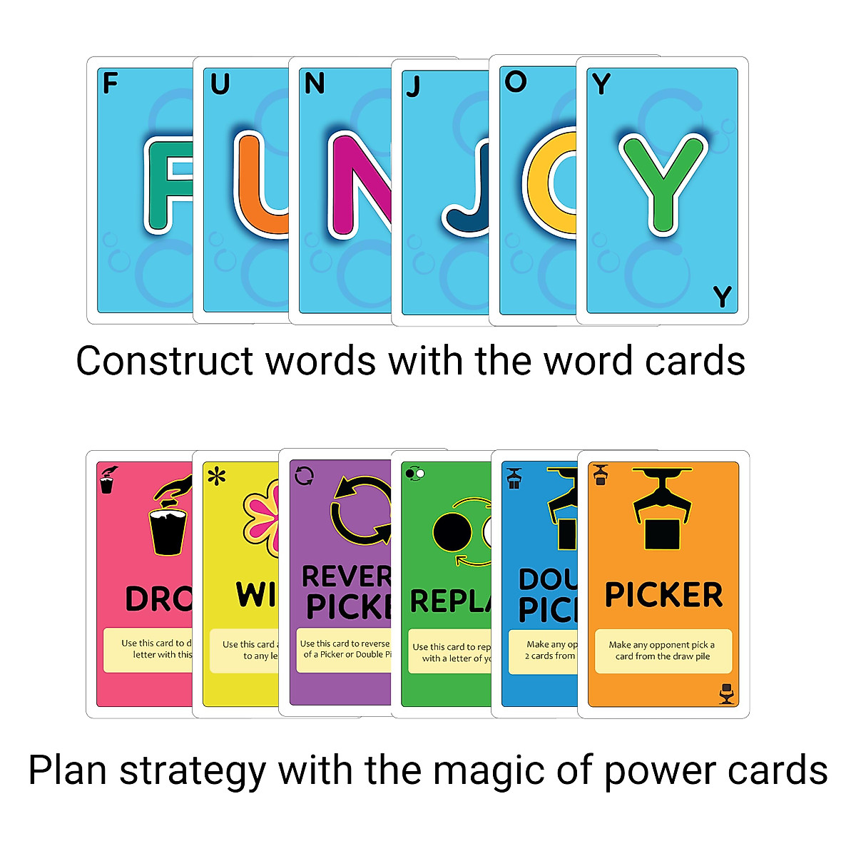 TORTUE Word Finder - Quick Simple Card Game to Boost English Vocabulary for Ages 7-99 Years | Family Safe | Form Words | Think of Combinations | 2-4 Players