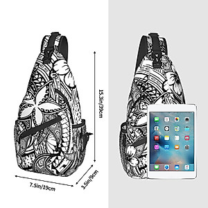 Jeezshop Cute French Bulldog Sling Bag For Men And Women,Multi Pocket Chest Package Crossbody Shoulder Bag For Cycling Sports Travel Hiking Work., Black