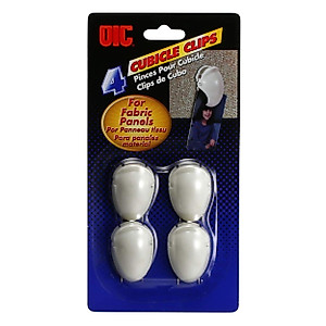 Officemate Cubicle Clips, 4 in a Pack, White (30164)