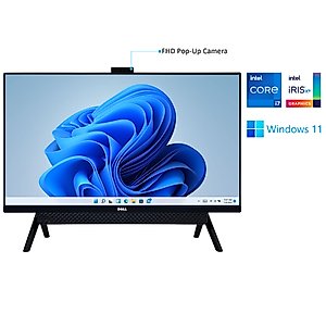 Dell Inspiron 7700 27" Full HD Display All-in-One Desktop Computer - 11th Gen Intel Core i7-1165G7 up to 4.7 GHz CPU, 12GB DDR4 RAM, 4TB SSD, Intel Iris Xe Graphics, Windows 11 Pro, Black