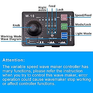 DOMICA Aquarium Wave Maker Power head with Magnet Suction Base and Controller for 10 to 50 Gallon Fresh or Saltwater Tank, Fish Tank Circulation Pump