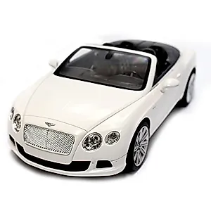 PowerTRC Full Functional GT Speed Bentley Continental Official Licensed by Bentley RC Vehicles Battery Operated 1:12 Scale for Kids (White)