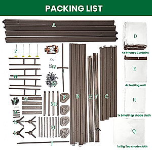MEWAY Patio Gazebo 10x13 Gazebo with Mosquito Netting Aluminum Outdoor Gazebo Canopy with Curtains for Backyard Lawn Garden Deck, White Brown