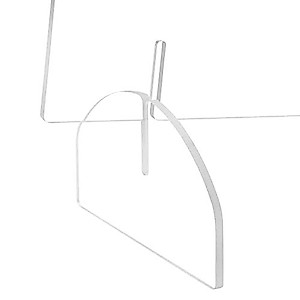 Safco Products Protective Acrylic Portable Sneeze Guard, Freestanding Cough & Sneeze Shield for Workers, Receptionists & Customers, 29.5"W x 23.5"H, Sturdy 0.236" Material Thickness