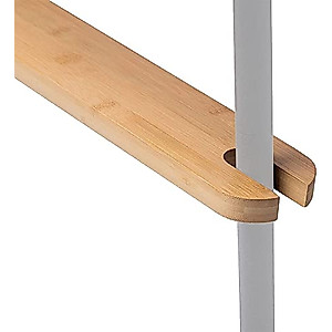 High Chair Footrest, Non-Slip Adjustable Natural Bamboo Wooden Foot Rest for Baby High Chair Footrest with 4 Rubber Rings, Compatible with Antilope IKEA Highchair Accessories