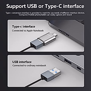 Papeaso Video Capture Cards, 4K HDMI to USB 3.0 Video Capture Device, 1080P HD 60fps Broadcast Live and Record Video Audio Grabber for Gaming, Streaming, Teaching, Video Conference (Silver)