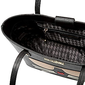 Karl Lagerfeld Paris womens Maybelle Tote Bag, Black/Gold, One Size US