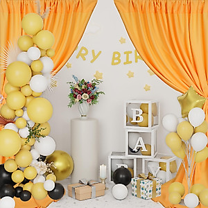 10x10FT Gold Backdrop Curtains for Parties - Gold Backdrop for Birthday Photo Background Home Decoration Supplies Curtains Backdrop 5x10FT 2 Panels