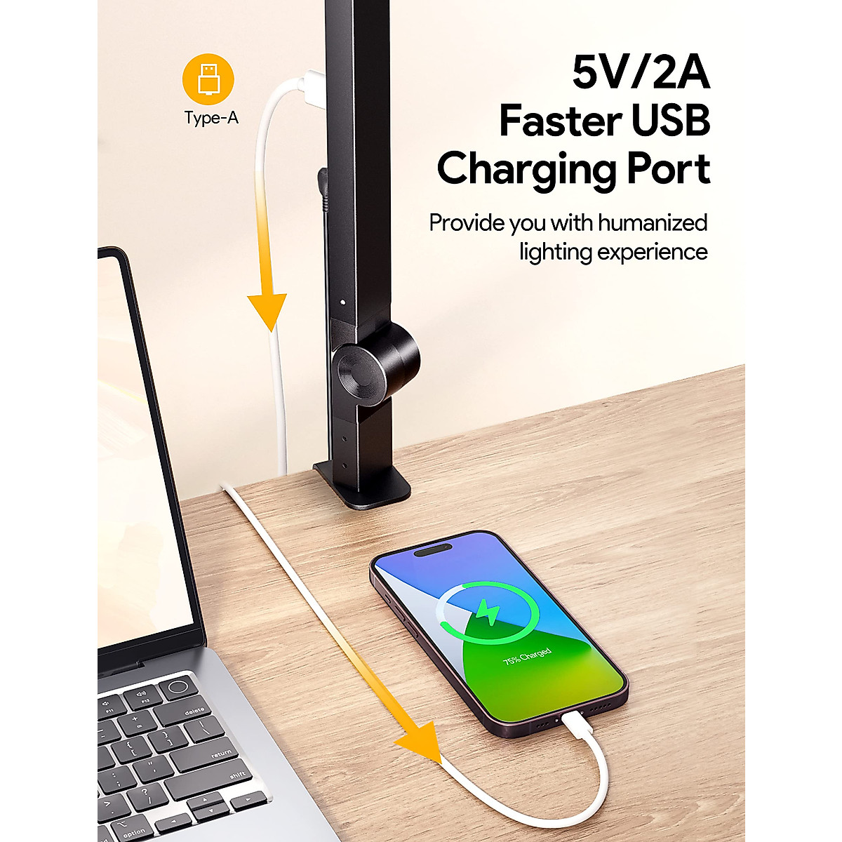 LED Desk Lamp with Clamp, Three Light Sources Desk Lamps for Home Office, Led Desk Light Swing Arm, Control Box, Dimmable 4 Color Modes, 4 Brightness, Eye-Caring Clip on Lamp for Workbench Studio, 20W