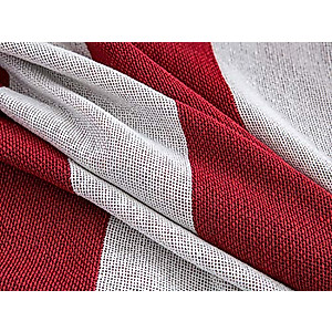 MayNest American Flag Throw Blanket Reversible Soft Woven Cotton Thick Large Tassels Rug Vintage USA Military United States Print Knit Tapestry Chair Recliner Loveseat Couch Sofa Cover (Small: 71x51)