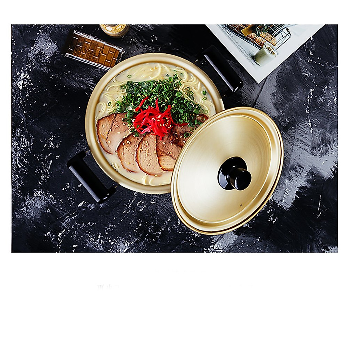 Aluminium Alloy Stock Pot Instant Noodles Pot Korean Soup (3.3 Qt)