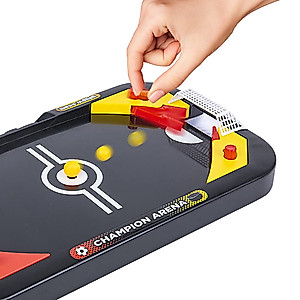 Gamie 2 in 1 Sports Tabletop Game for Kids, Soccer and Hockey Table Game for Indoor Fun, Includes Pucks, Balls, and Strikers, Fits on Table or Floor for Hours of Action-Packed Play
