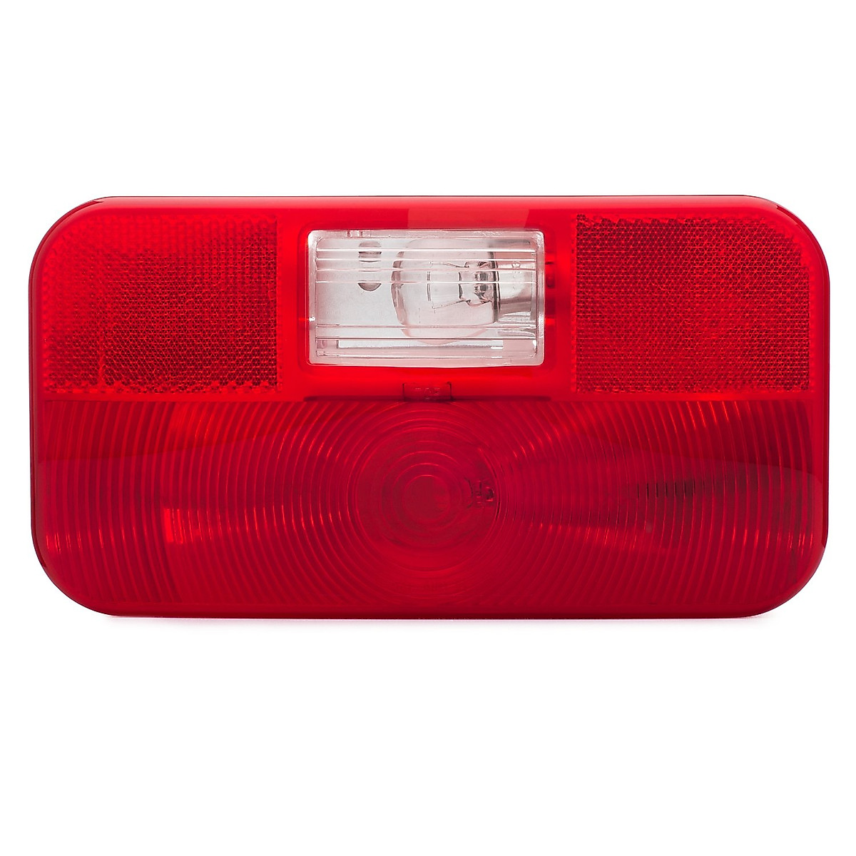 Lumitronics Red Surface Mount Light - Stop/Turn/Tail/Backup for RV, Trailer, Camper, 5th Wheel and Motorhomes (White)