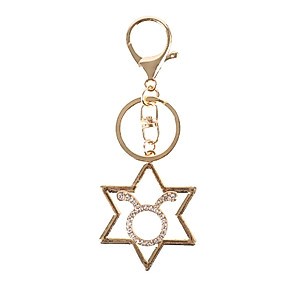 Mwuyrlw Letter Keychain,Number Keychain,Constellation Keychain for Women,Crystal Rhinestone Key Rings for Handbag Purse (Taurus Keychain)