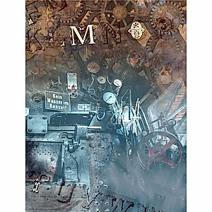 Dark Steampunk Mulberry Rice Paper, 8 x 10.5 inch - 6 x Different Printed Mulberry Paper Images 30gsm Visible Fibres for Decoupage Crafts Mixed Media Collage Art