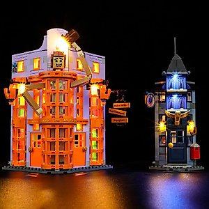 YEABRICKS LED Light for Lego-76422 Harry Potter Diagon Alley: Weasleys' Wizard Wheezes Building Blocks Model (Lego Set NOT Included)