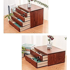 Filing Cabinets, Filing Cabinets Letter Tray Data File Cabinet with Lock Office Desktop Storage Box Sundries Finishing Box Frame Shelf Solid Wood 2 Small Chest of Drawers Put A4 Paper Filing Cabinets