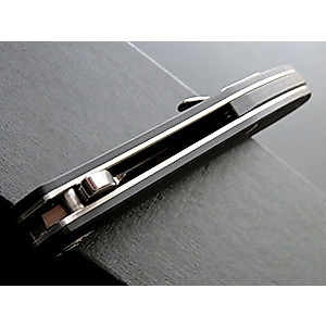 Eafengrow CH3504-G10 Flipper Folding Knife Camping Fruit Pocket Knives EDC Tools D2 Blade Ball Bearings Outdoor Tool (black)