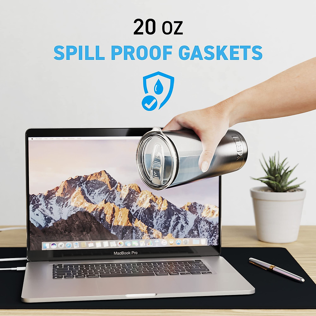 Pack of 2, 20 & 10 oz Replacement Rubber Lid Ring, 3.3 Inch Diameter - Gasket Seals, Lid for Insulated Stainless Steel Tumblers, Cups Vacuum Effect, fit for Brands - Yeti, Ozark Trail, Beast - Black