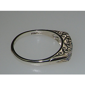 925 Sterling Silver Real Genuine Tanzanite Womens Band Ring - Size 10