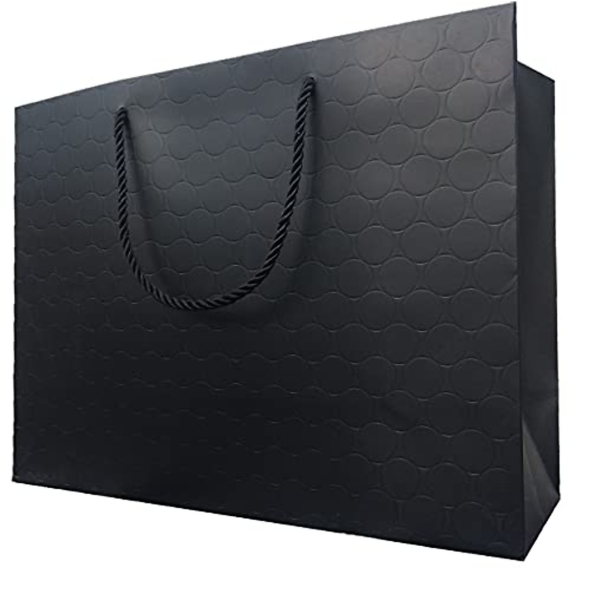 MODEENI 10 Large Gift Bags 16x12 inches Extra Large Black Gift Bags Luxury XL 16x6x12 Black Wedding Bag Matte Extra Large Gift Bag with handles 16x12 Big Size XL Black Paper Shopping Bags Modern Fancy Elegant For Presents Gifts Business