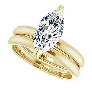 Petite Rings For Women 2 Carat Marquise Cut Moissanite Ring Handmade Gifts 2 Carat Moissanite Ring Colorless Vvs1 10K/14K/18K Solid Yellow Gold