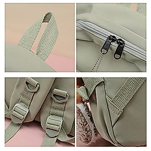 KOVPIFB Kawaii Backpack Aesthetic School Bags for Teen Girls Bookbag with Cute Plush Pendants Large Capacity Laptop Bag Blue