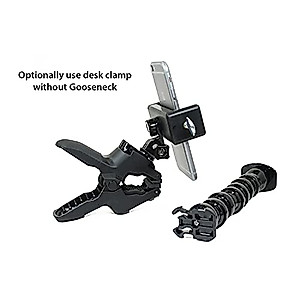 Golf Gadgets® - Swing Recording System | Large Device Holder (PHABLET) with Jaws Clamp & Gooseneck Mount. Compatible Large Devices Like iPhone 6/7 Plus, Samsung Galaxy Note, etc.